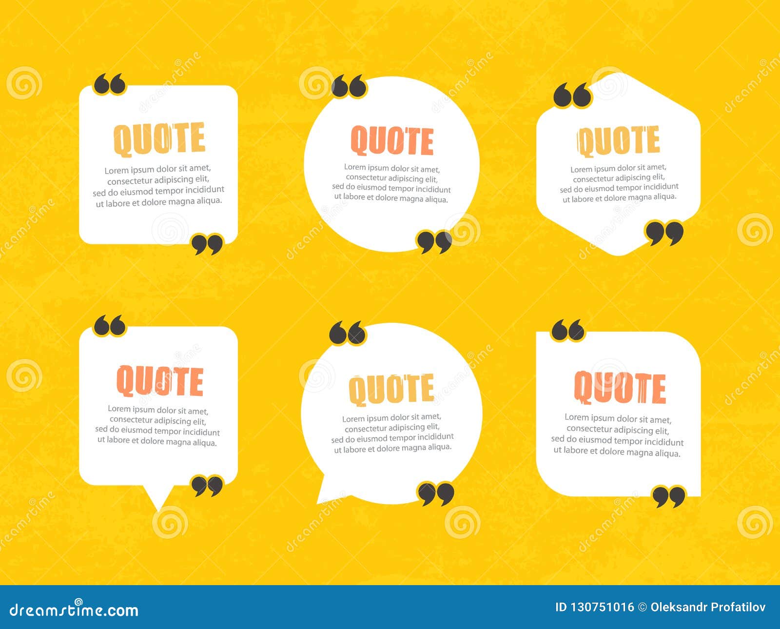 Quote Bubble Set. Social Media Chat. Line Text Frame. Quotation Title ...