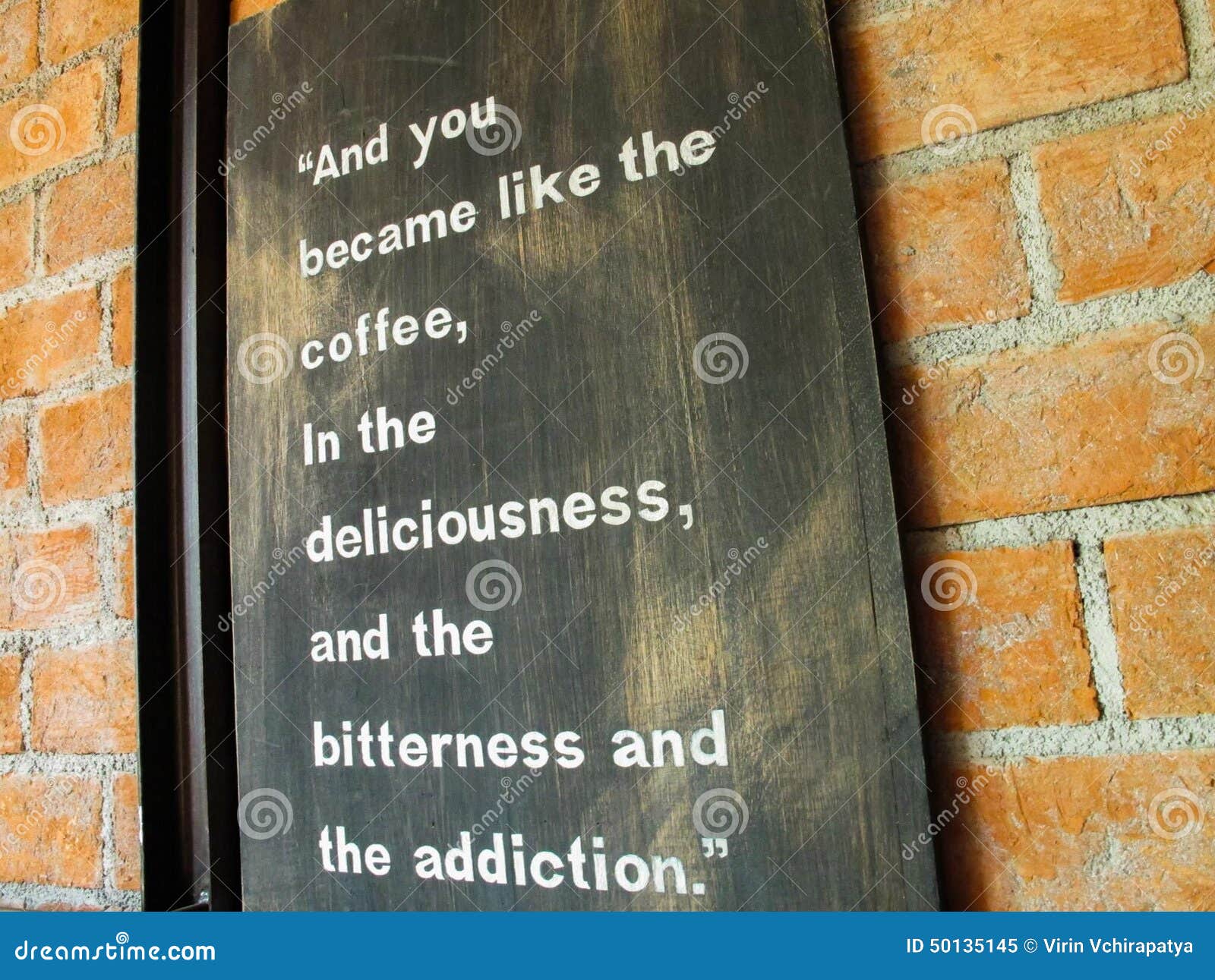 Quote in cafe editorial image. Image of cafe, wallpaper - 50135145