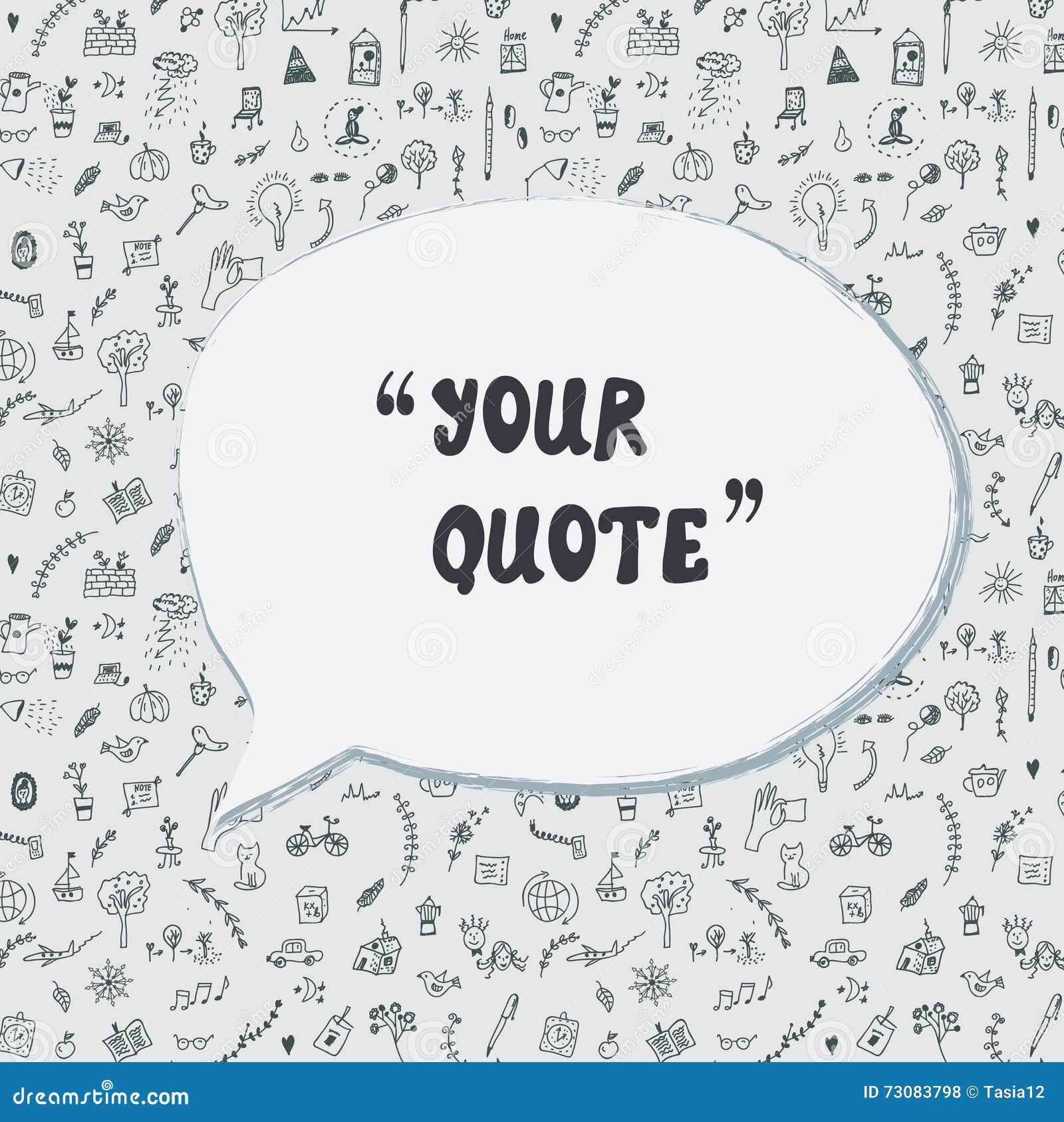 Quote Card Funny Design with Lifestyle Pattern. Stock Vector ...