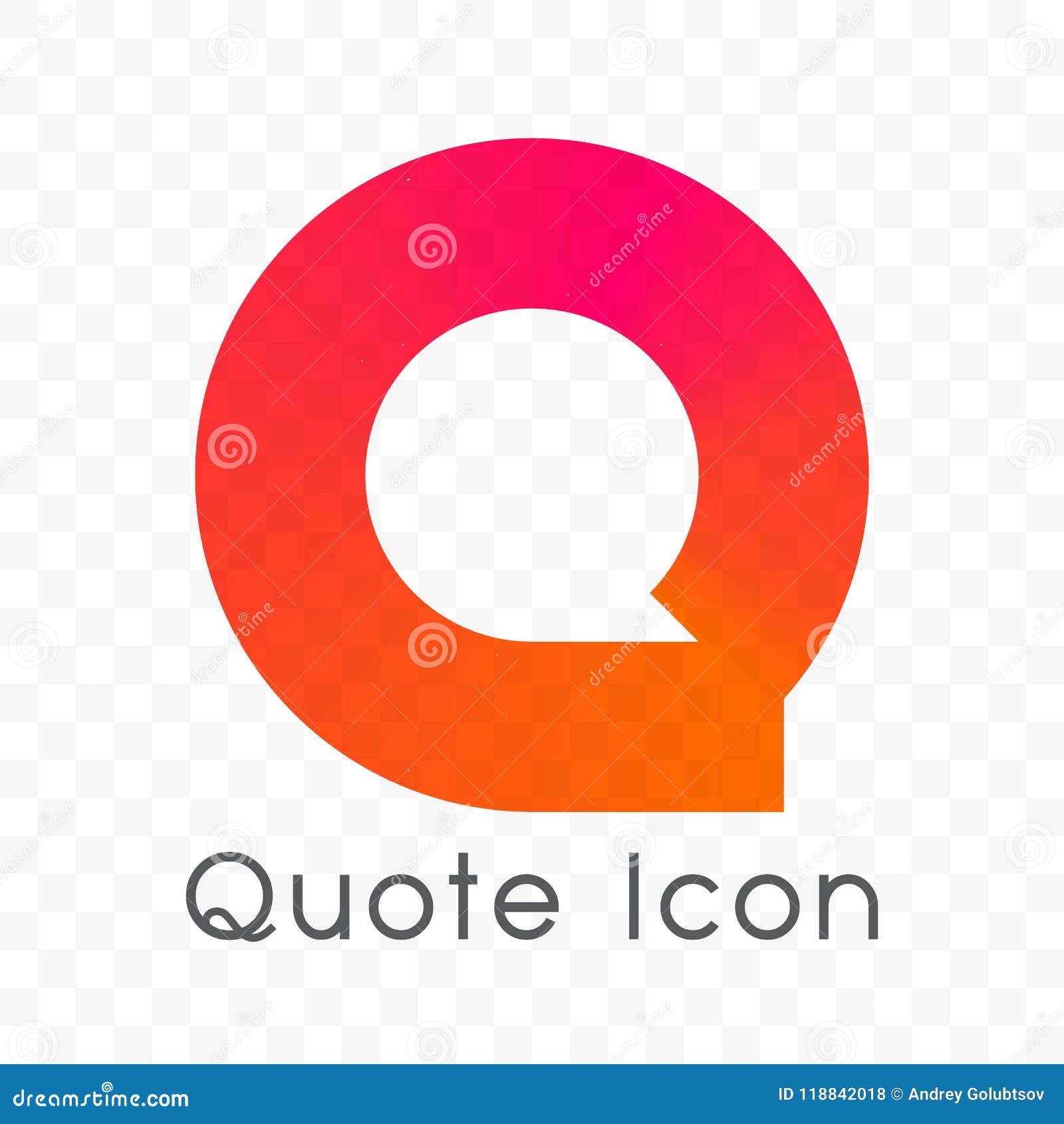 Quote Chat Bubble Message Vector Icon Stock Vector - Illustration of ...