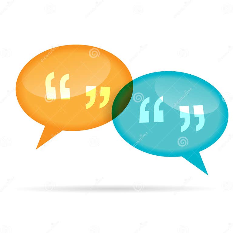 Quote Chat Bubbles stock vector. Illustration of bubble - 43443791