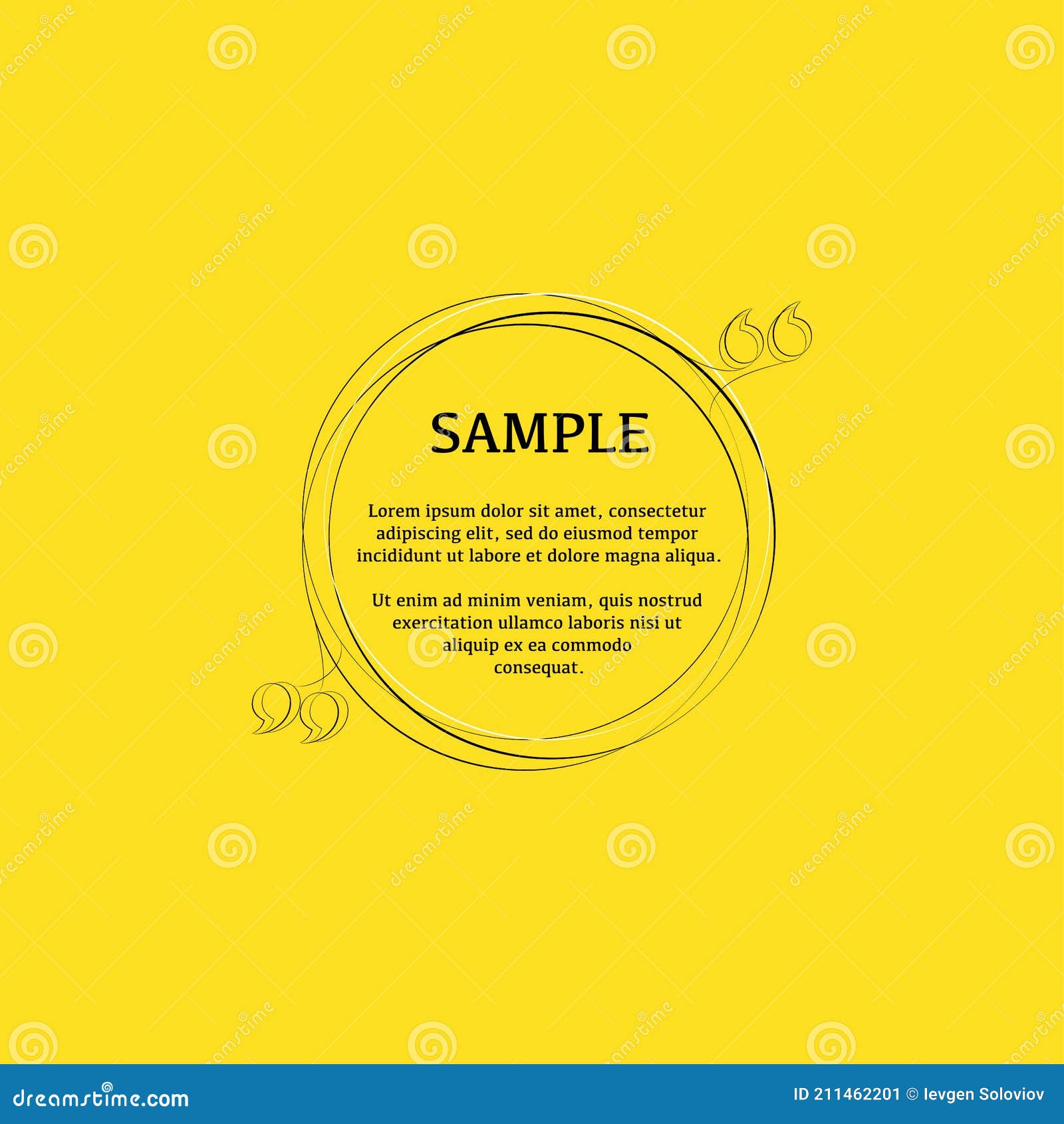 Quote Circle Outline Background Stock Vector - Illustration of icon ...