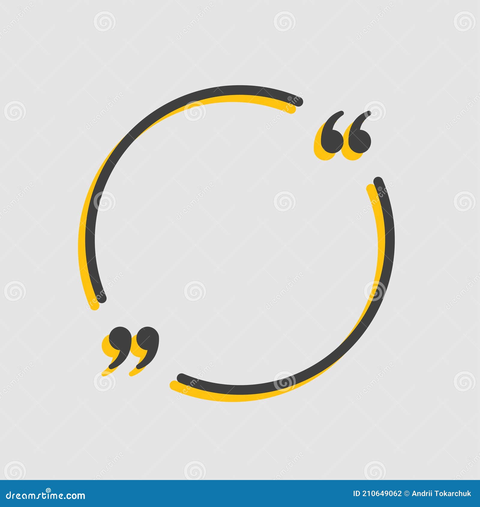 Quote Circle Text with Bracket, Vector Banner Stock Vector ...