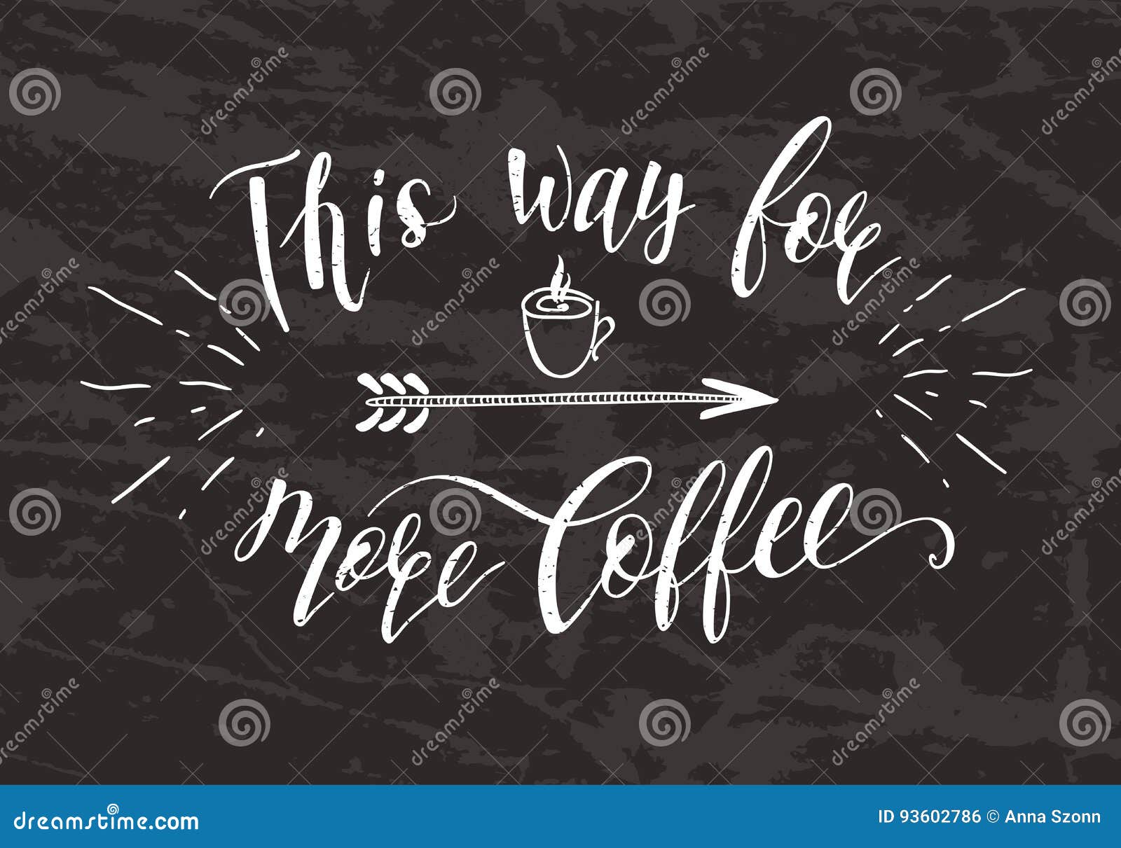 Quote for Coffee on the Chalk Board. Stock Vector - Illustration of ...