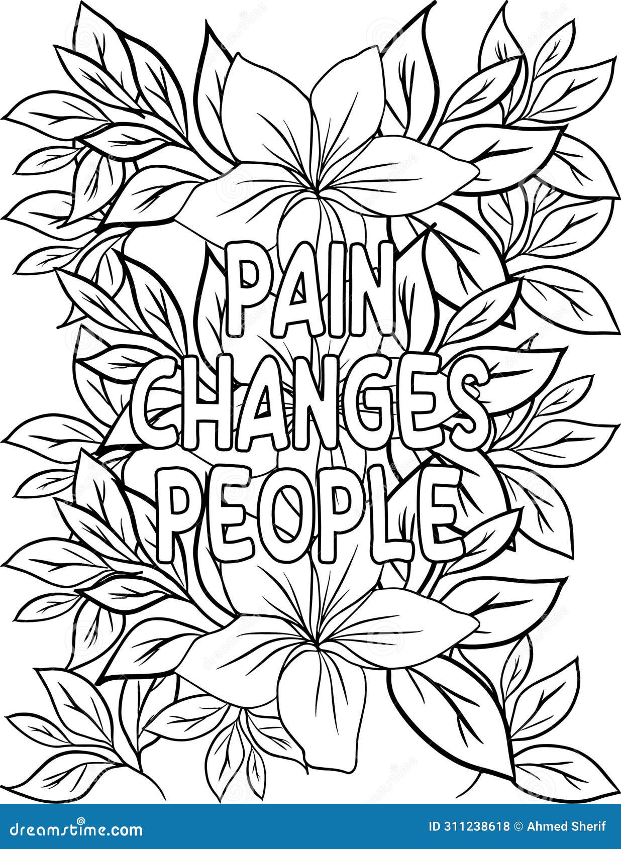 Motivational Floral Coloring Page for Motivation, Inspiration, Success ...