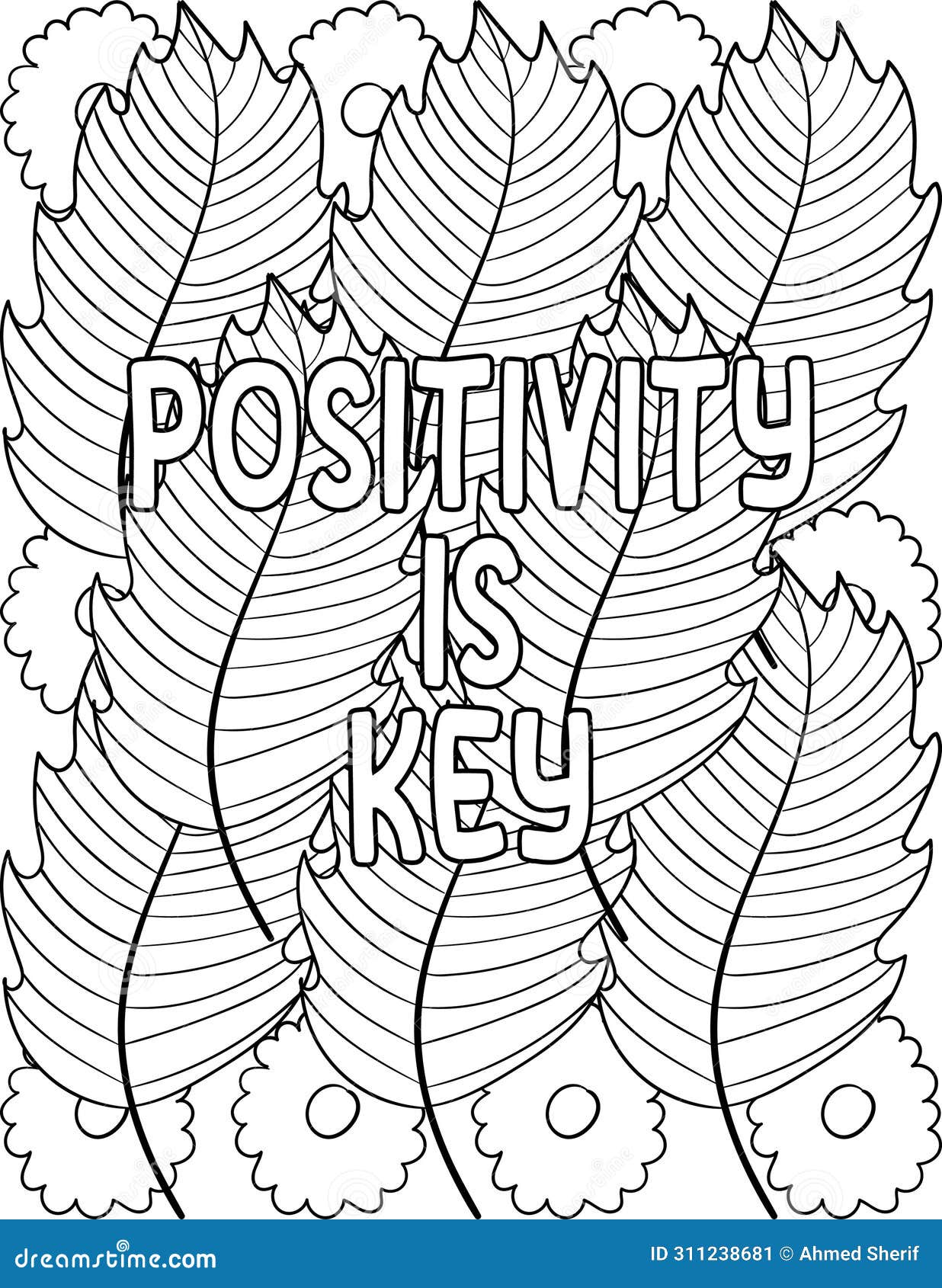Motivational Floral Coloring Page for Motivation, Inspiration, Success ...