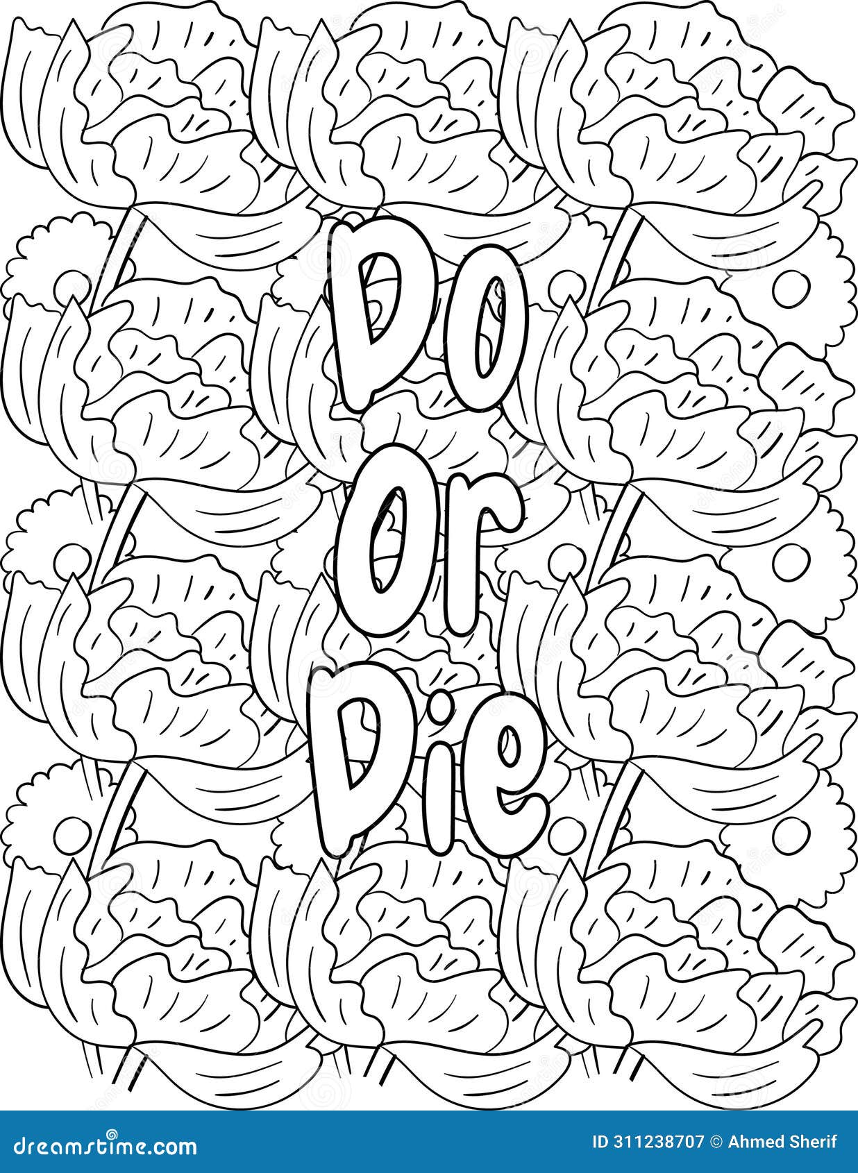 Motivational Floral Coloring Page for Motivation, Inspiration, Success ...
