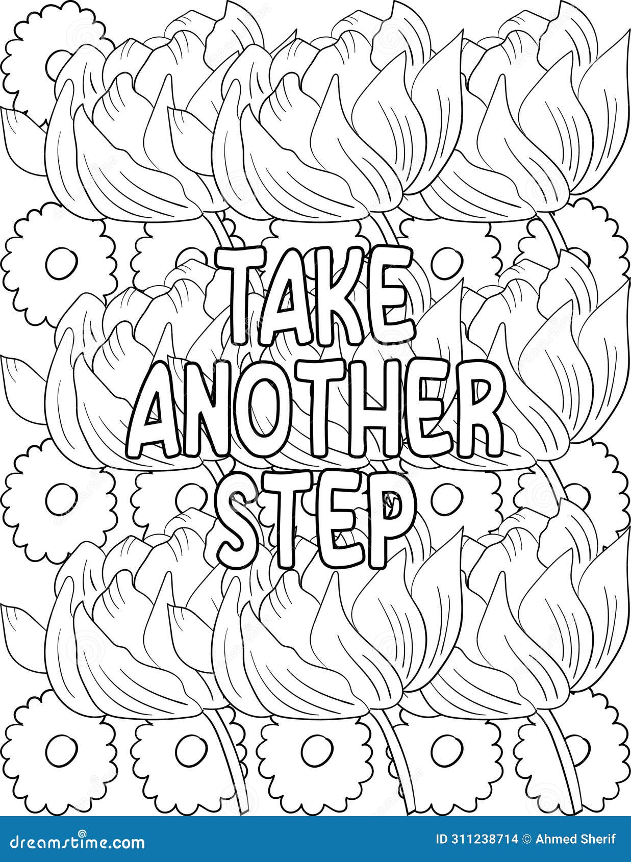 Motivational Floral Coloring Page for Motivation, Inspiration, Success ...