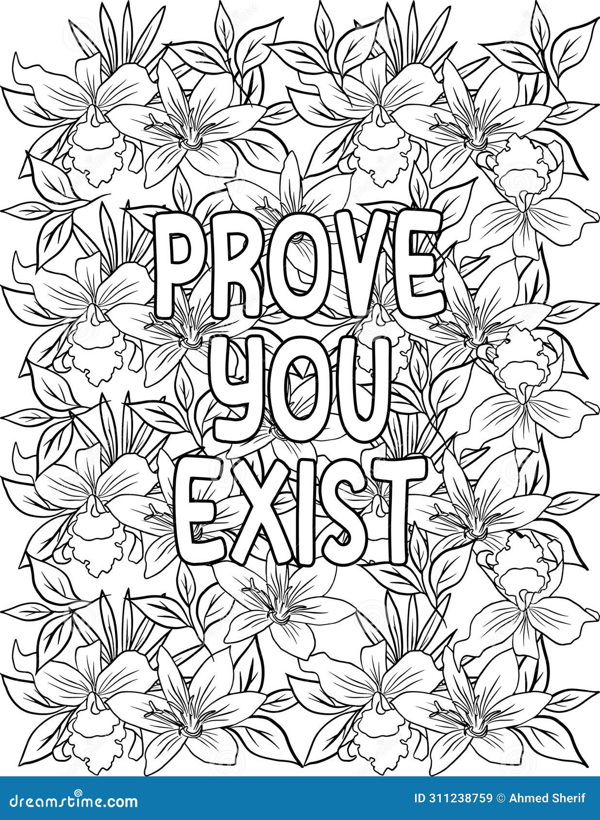 Motivational Floral Coloring Page for Motivation, Inspiration, Success ...