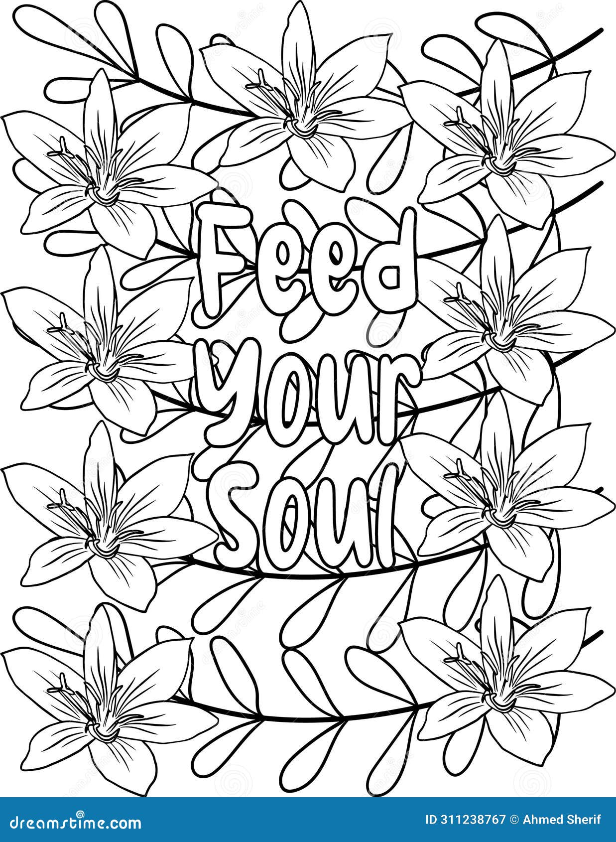 Motivational Floral Coloring Page for Motivation, Inspiration, Success ...