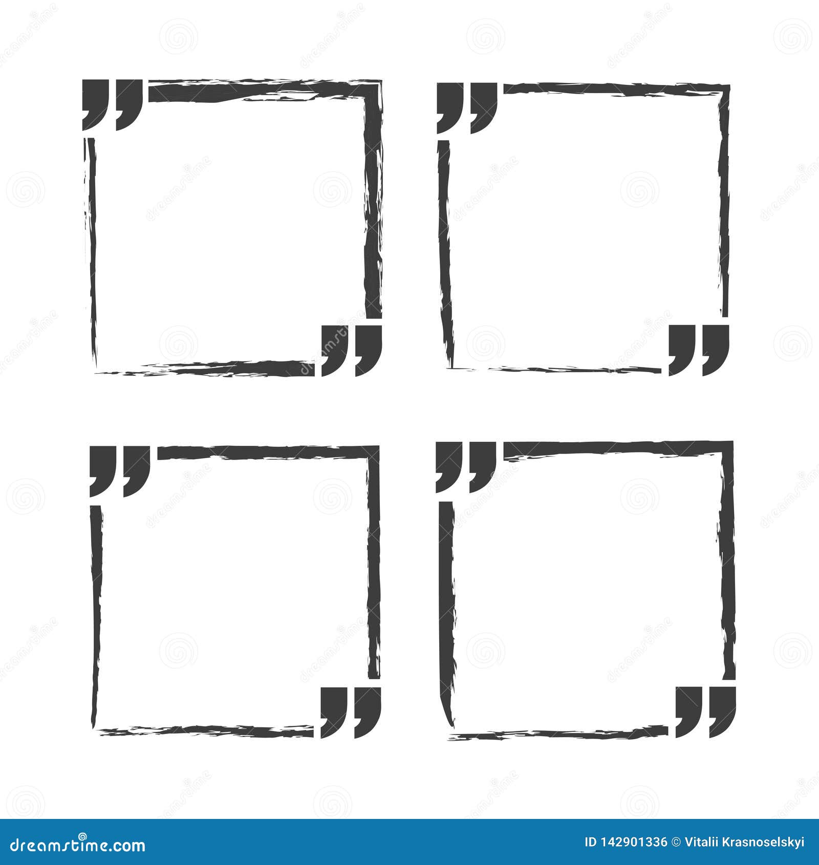 Quotation Template In Quotes. Creative Vector Banner Illustration With ...