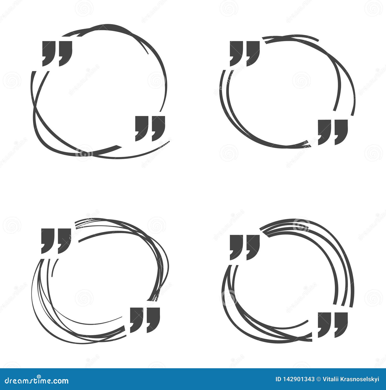 Quote Design. Quotation Template in Quotes. Vector Banner Illustration ...