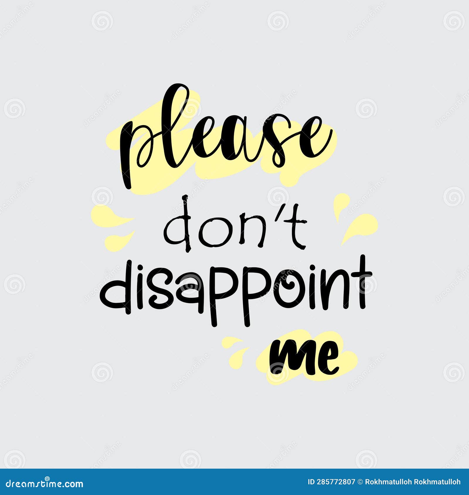 Quote Disappoint Design Lettering Motivation Stock Vector ...