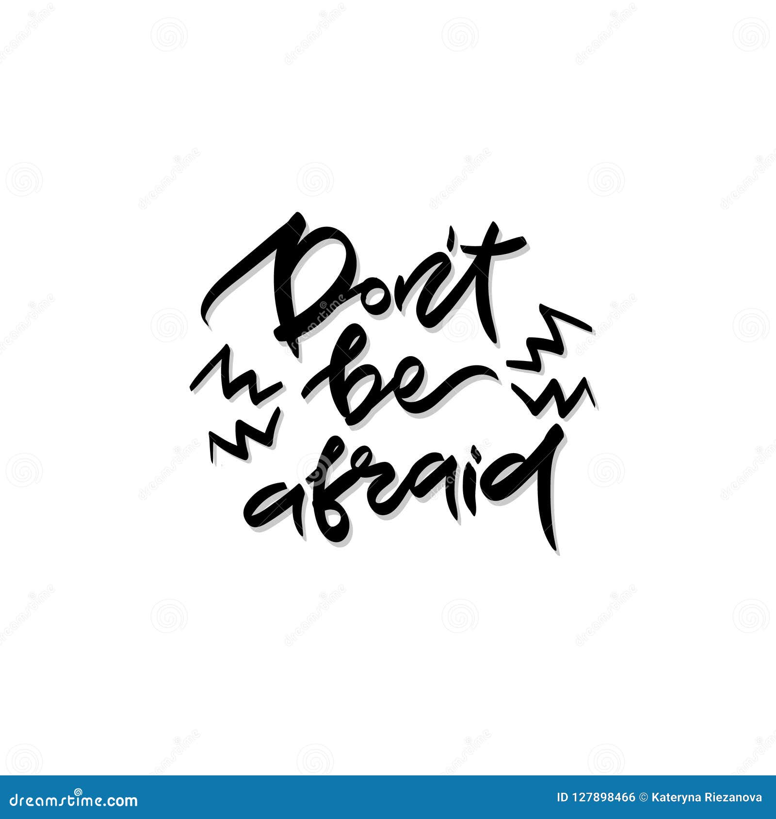 Quote - Don`t be afraid. stock vector. Illustration of note - 127898466