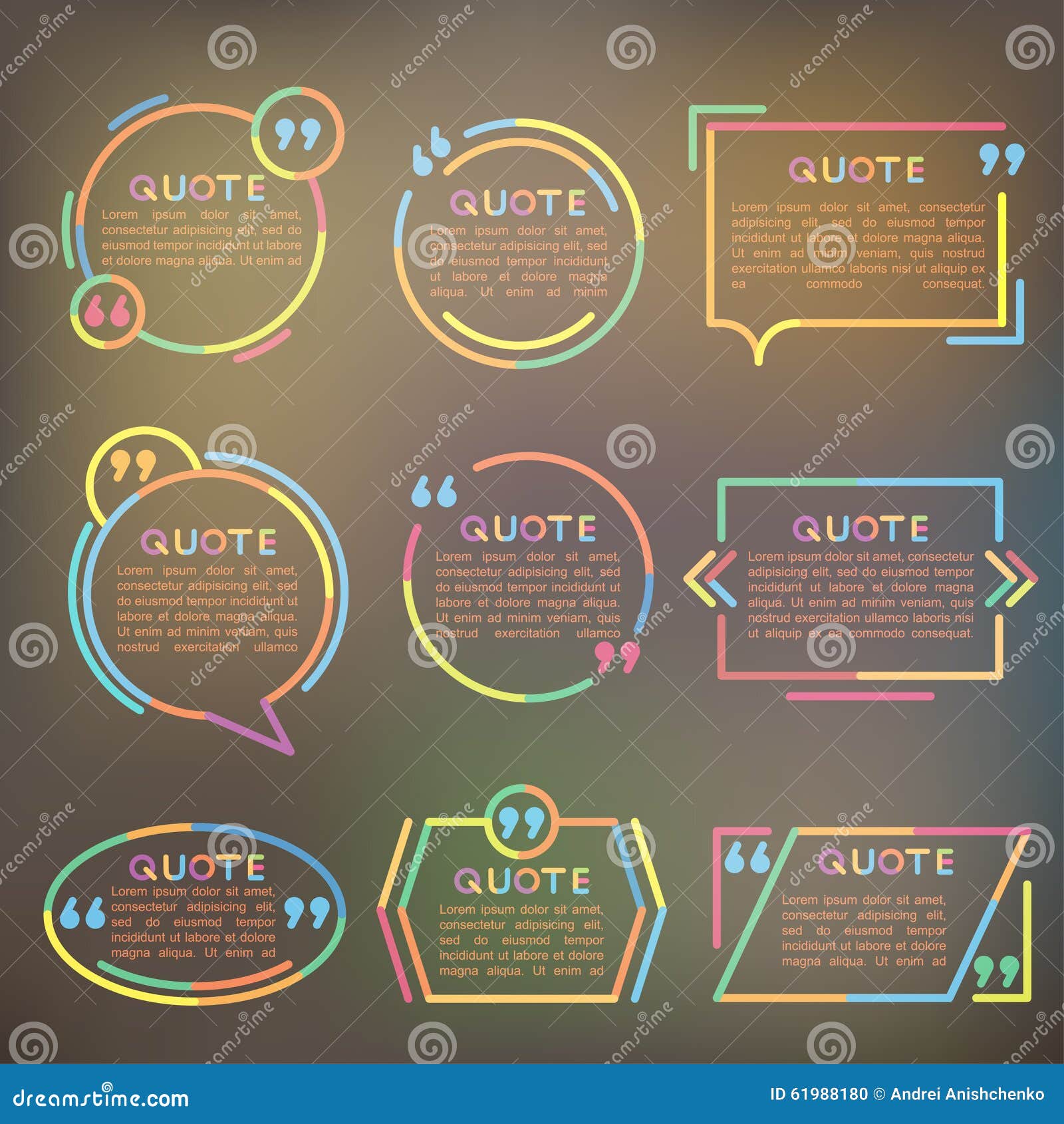 Quote forms template stock vector. Illustration of label - 61988180