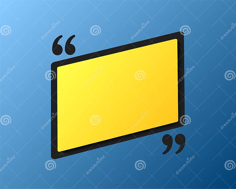 Quote Frame Blank, Text Quote Boxes, Message Stock Vector ...