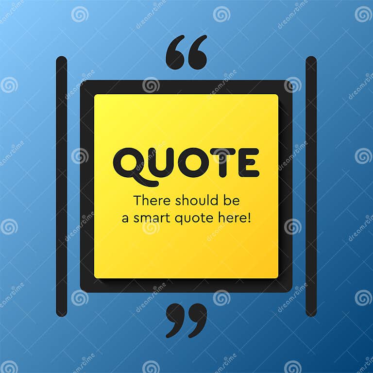 Quote Frame Blank, Text Quote Boxes, Message Stock Illustration ...