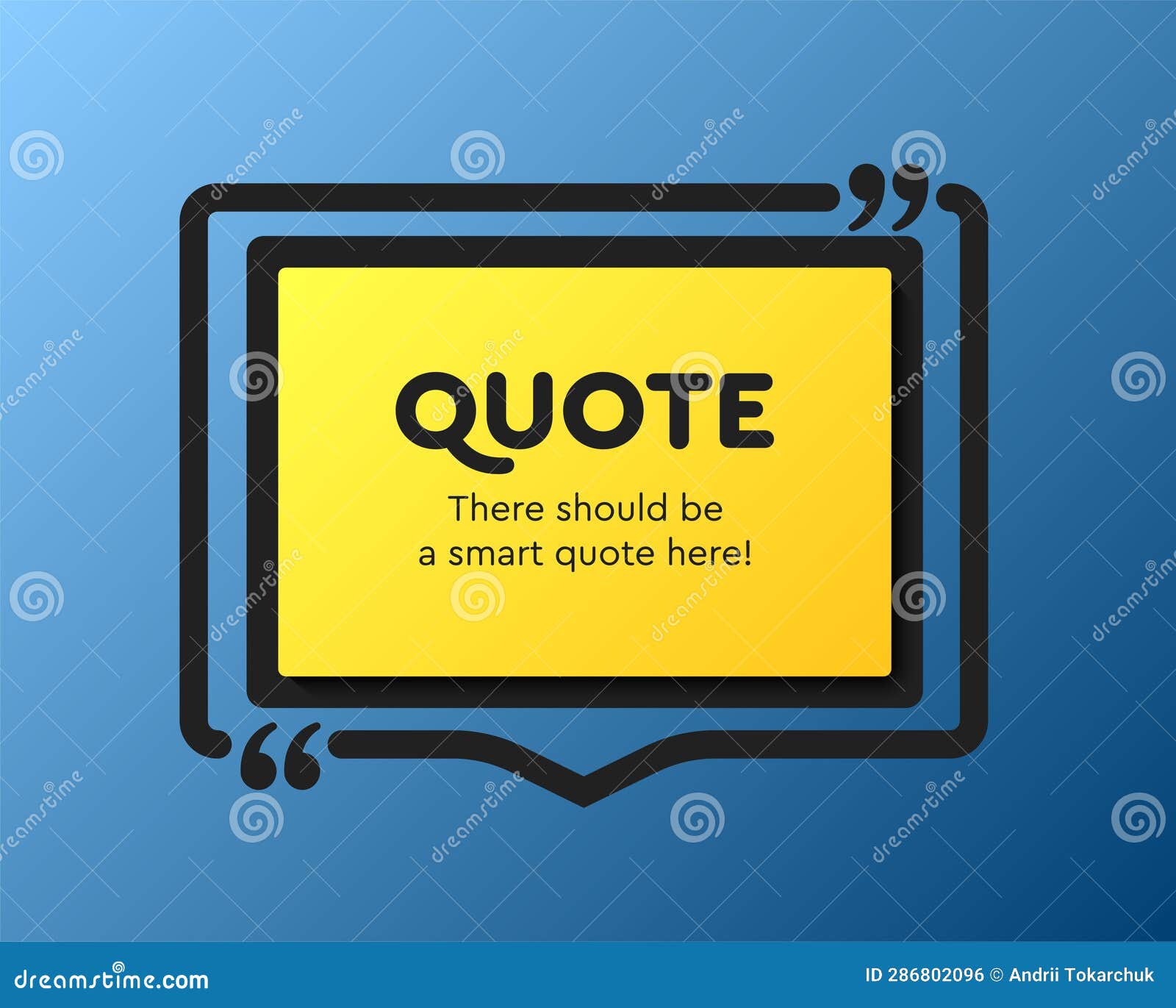 Quote Frame Blank, Text Quote Boxes, Message Stock Illustration ...