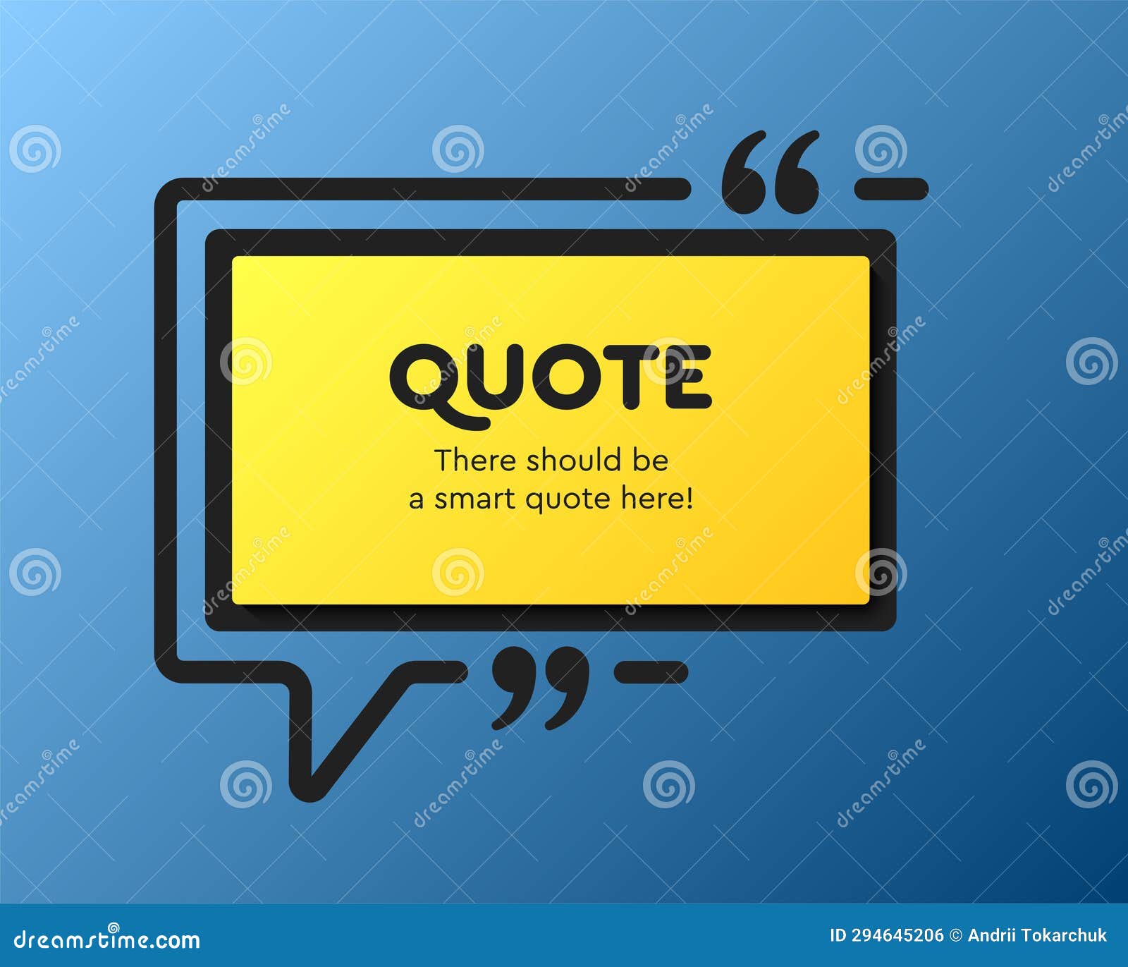 Quote Frame Blank, Text Quote Boxes, Message Stock Vector ...