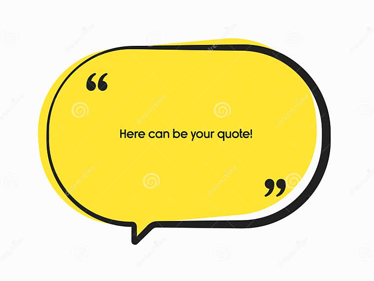 Quote Frame Blank, Text Quote Boxes, Message Stock Illustration ...