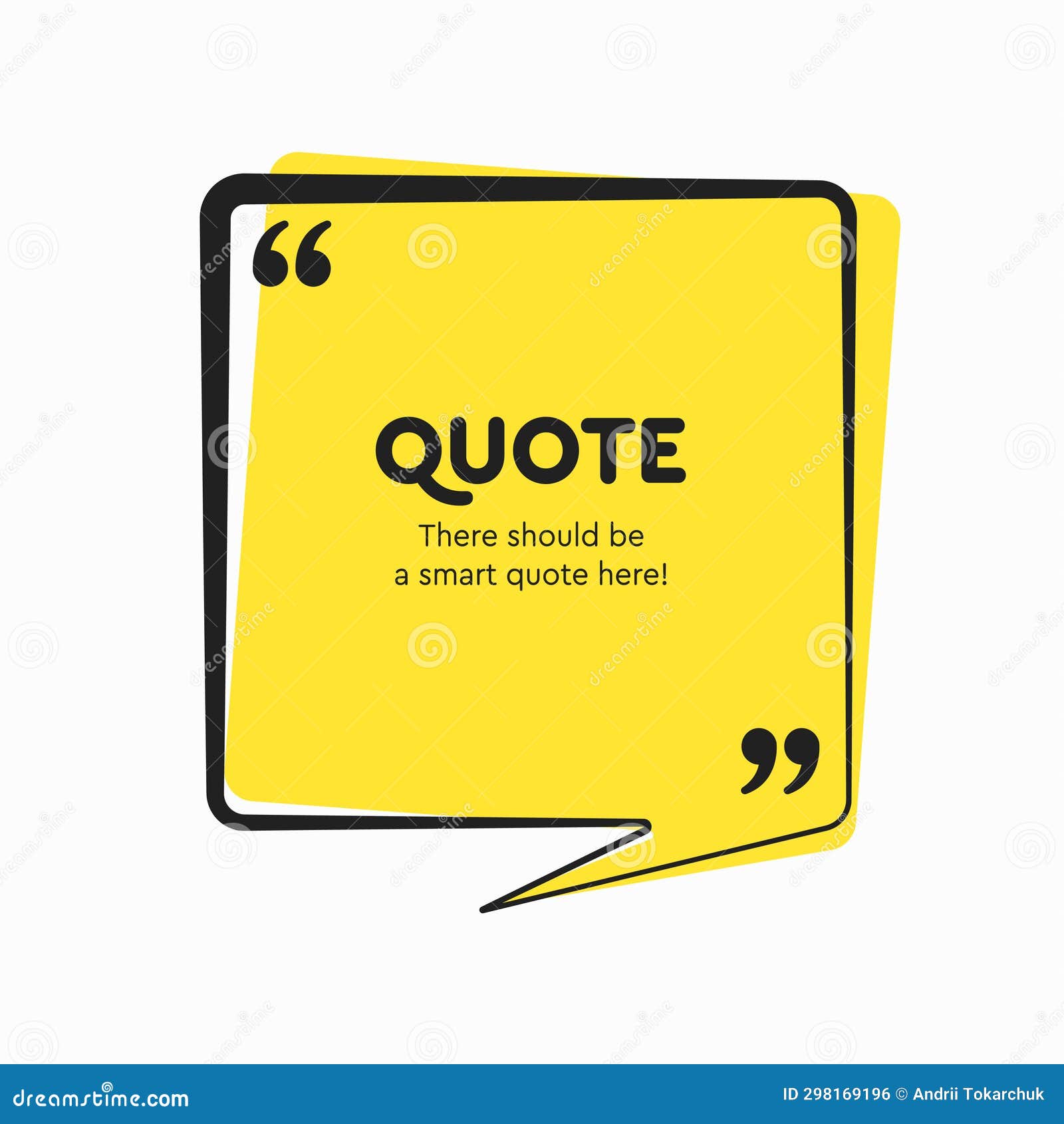 Quote Frame Blank, Text Quote Boxes, Message Stock Illustration ...