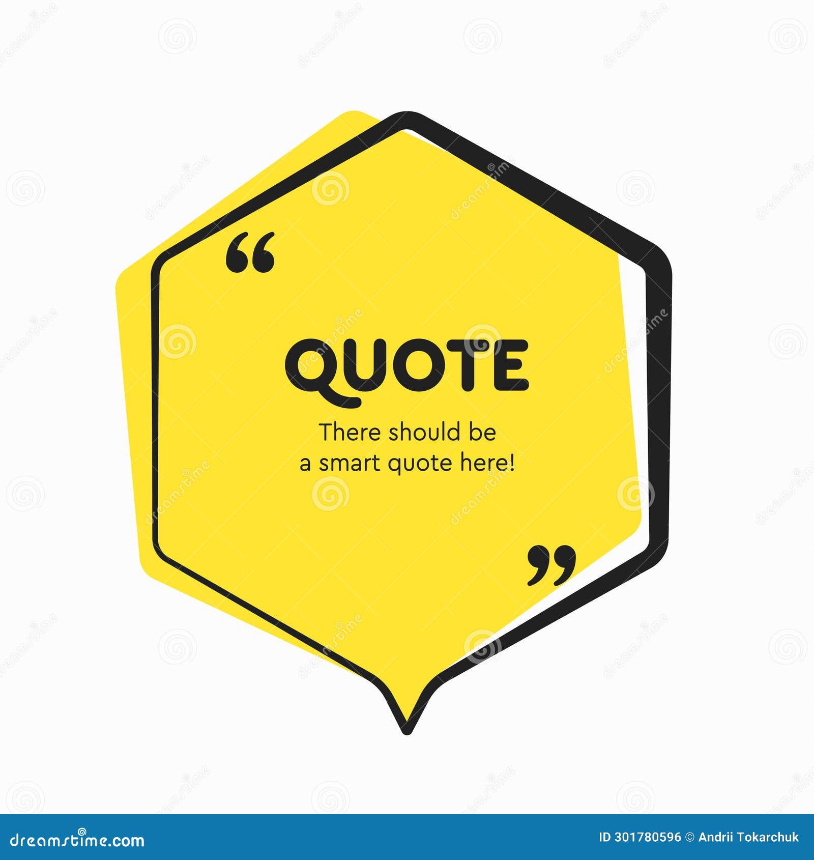 Quote Frame Blank, Text Quote Boxes, Message Stock Illustration ...
