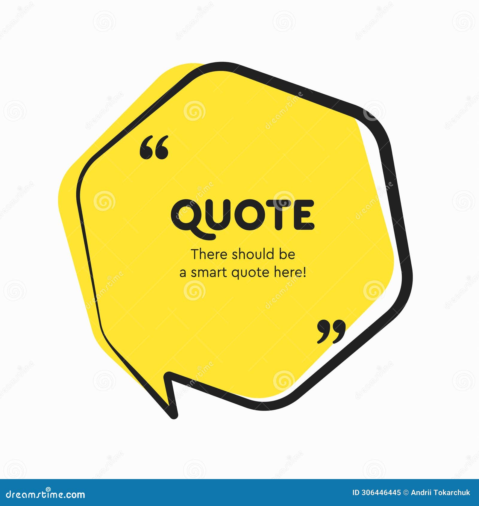 Quote Frame Blank, Text Quote Boxes, Message Stock Vector ...