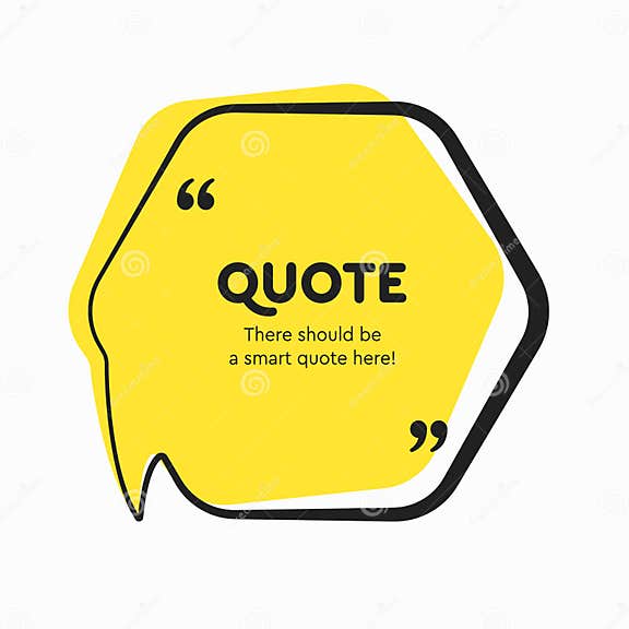 Quote Frame Blank, Text Quote Boxes, Message Stock Illustration ...