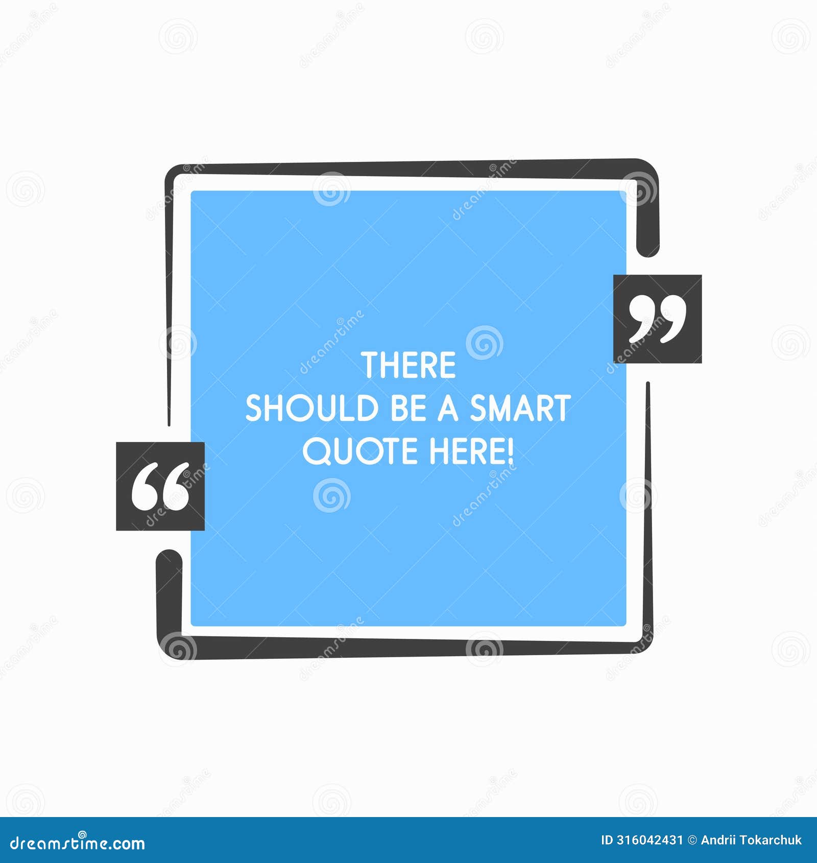 Quote Frame Blank, Text Quote Boxes, Message Stock Vector ...