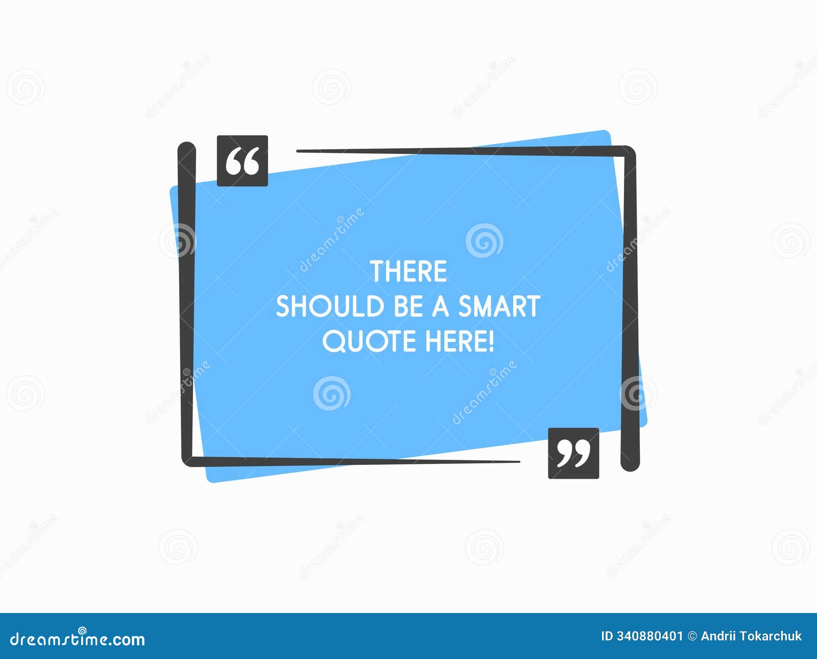 Quote Frame Blank, Text Quote Boxes, Message Stock Illustration ...