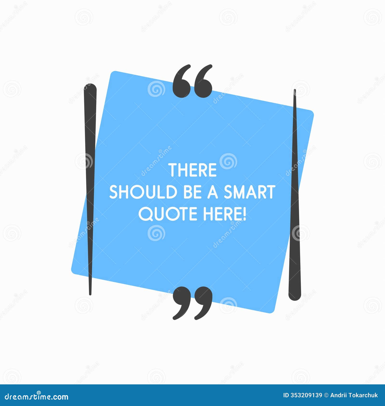 Quote Frame Blank, Text Quote Boxes, Message Stock Illustration ...