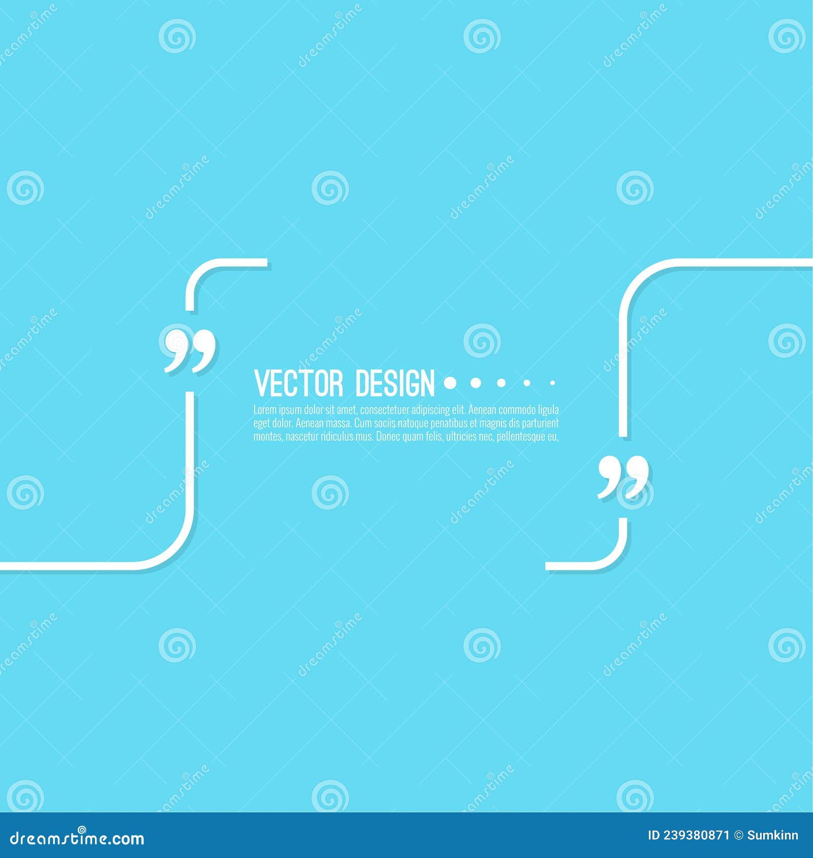 Quote frame with commas. stock vector. Illustration of feedback - 239380871