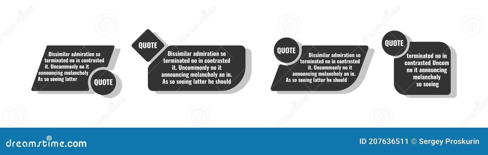 Quote frame notes stock vector. Illustration of bubble - 207636511