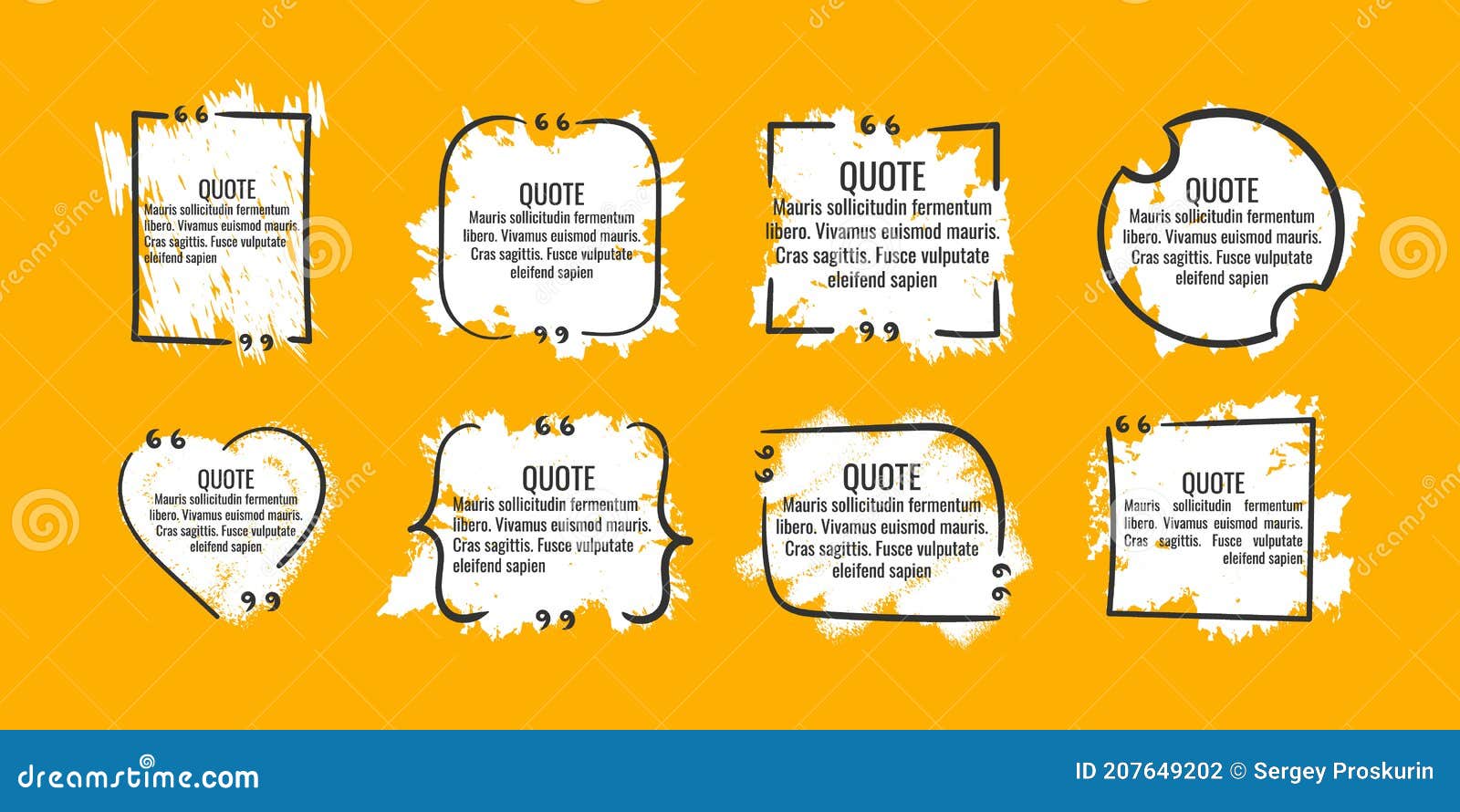 Quote frame notes stock vector. Illustration of balloon - 207649202
