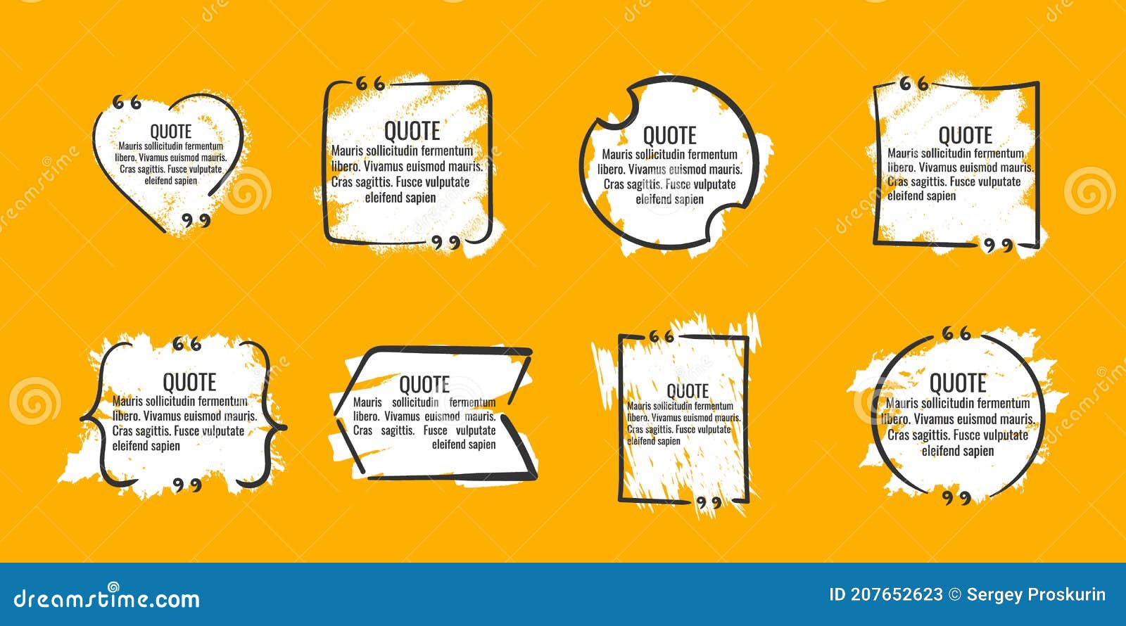 Quote frame notes stock vector. Illustration of post - 207652623