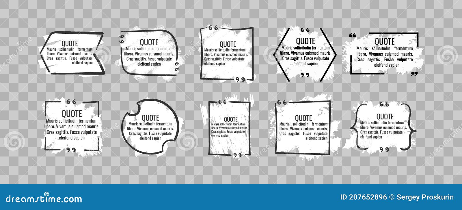 Quote frame notes stock vector. Illustration of comment - 207652896