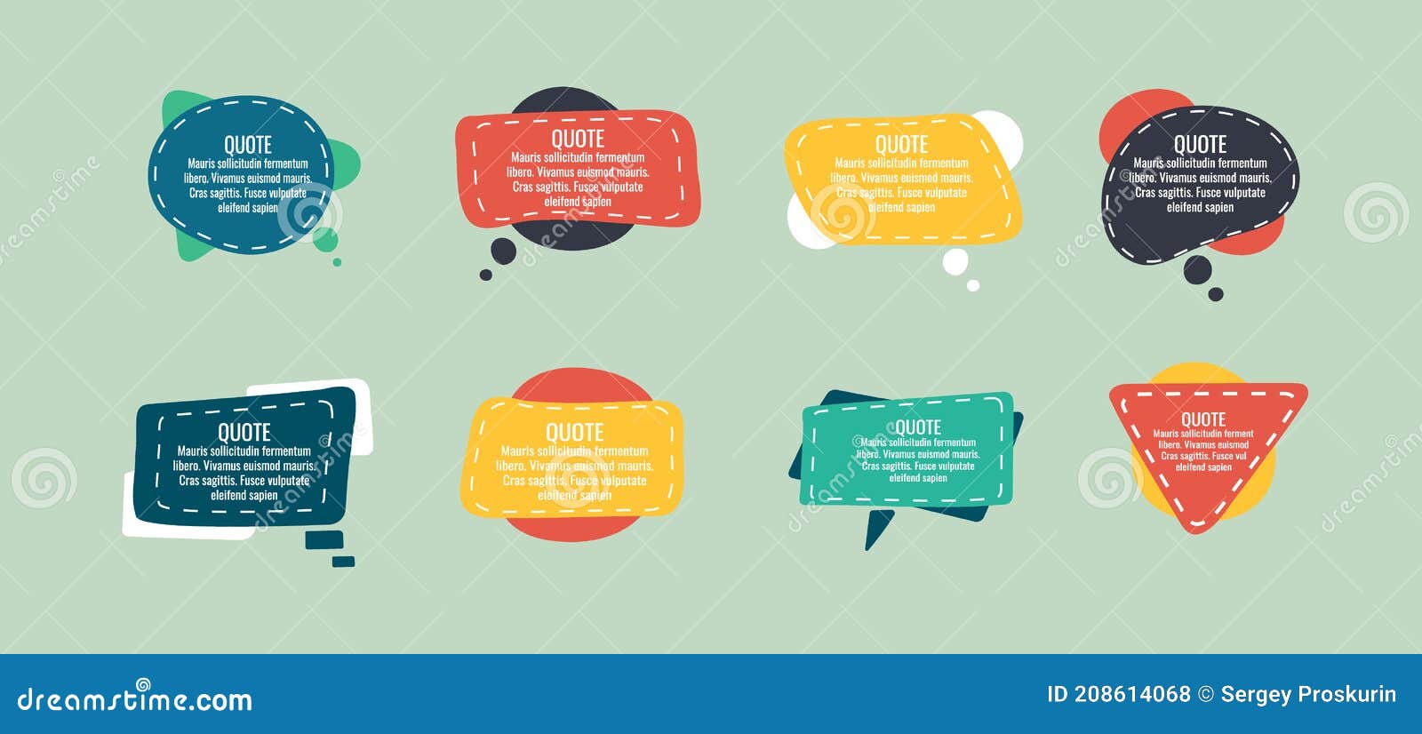 Quote frame notes stock vector. Illustration of chat - 208614068