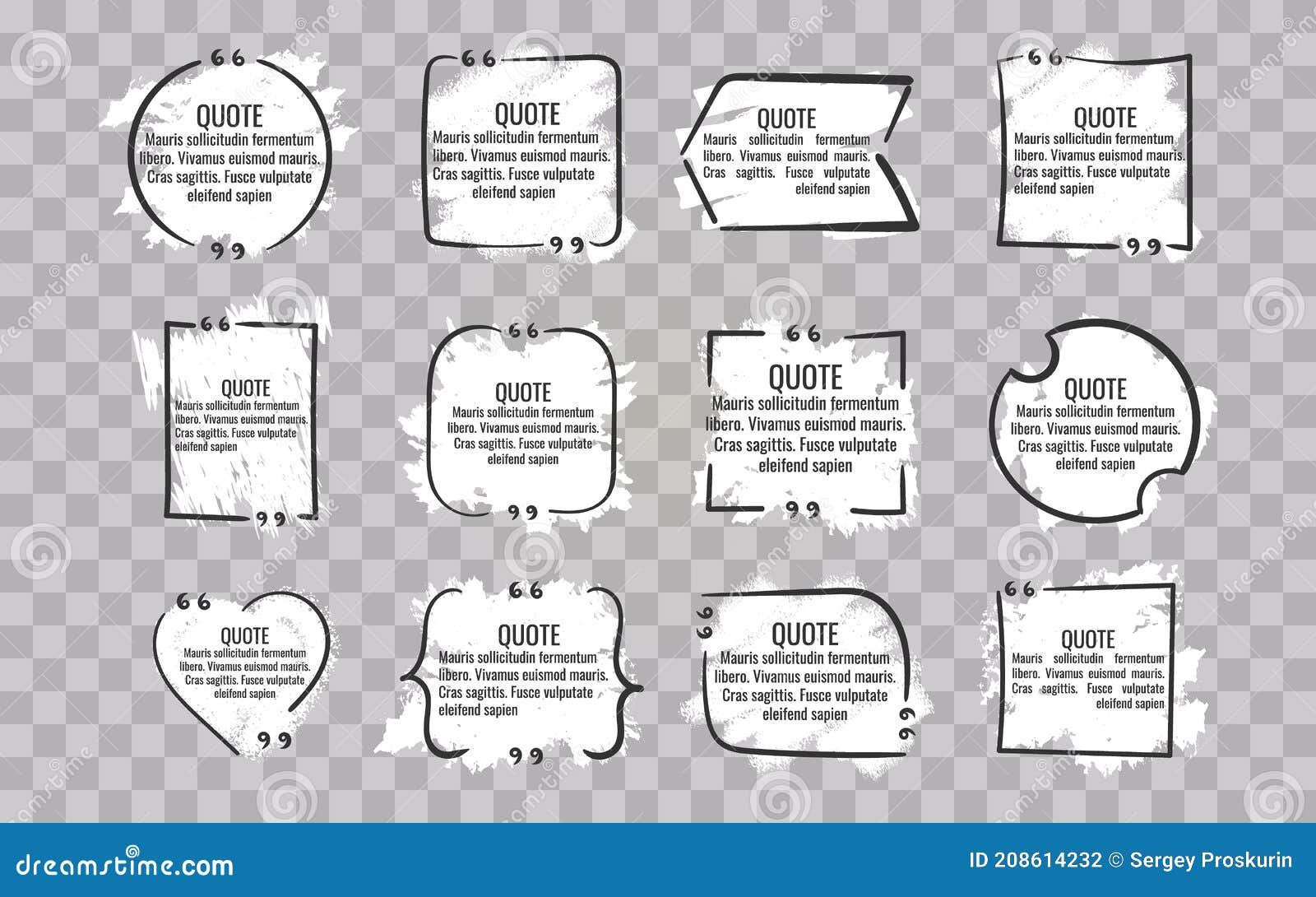 Quote frame notes stock vector. Illustration of material - 208614232