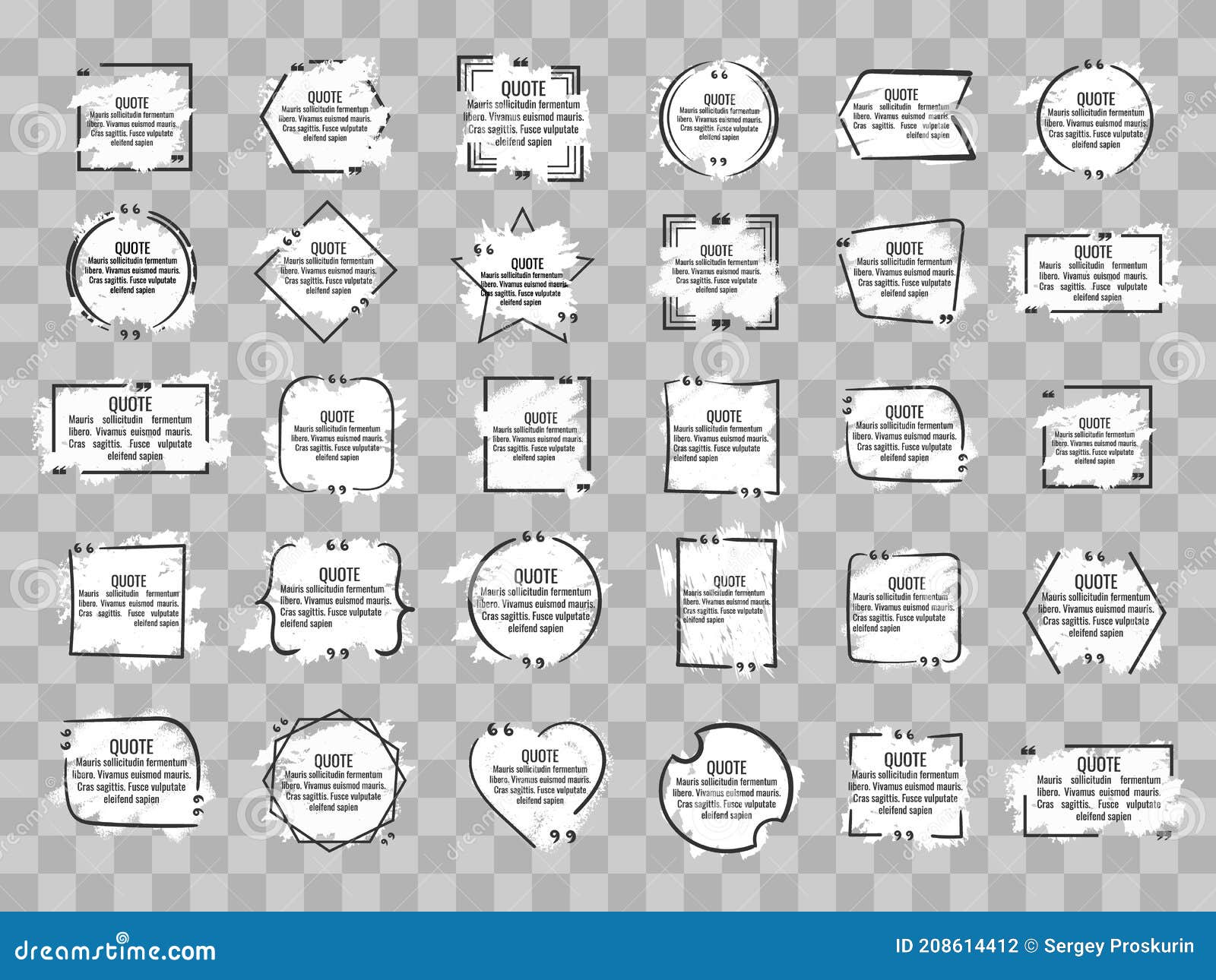 Quote frame notes stock vector. Illustration of dialog - 208614412