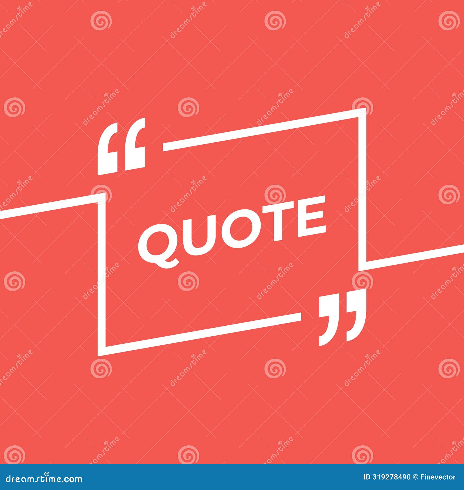 Quote Frame. Rectangle Shape. Textbox for Comment, Title, Citation ...