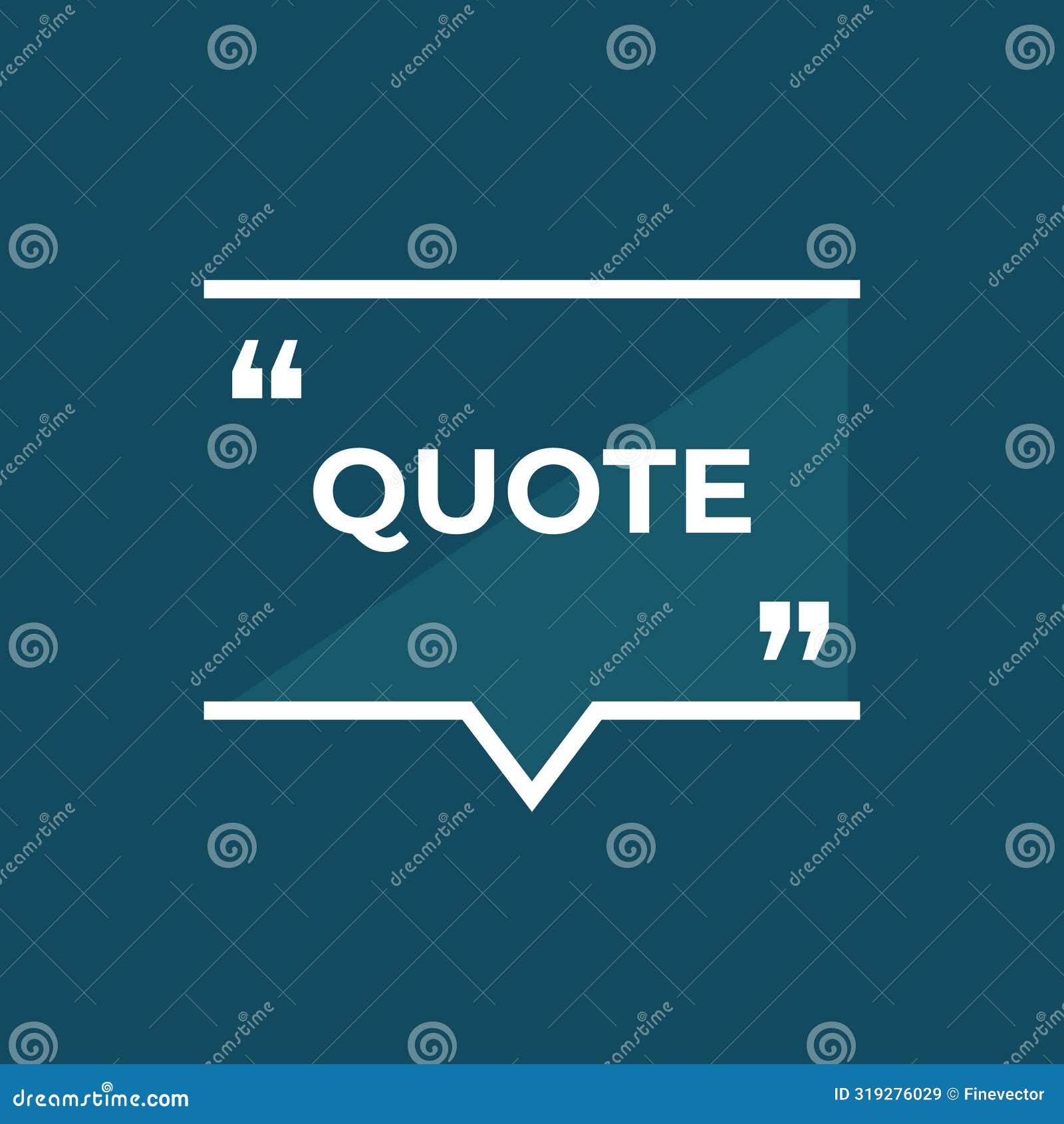 Quote Frame. Textbox for Comment, Title, Citation, Chat, Note, Mark and ...