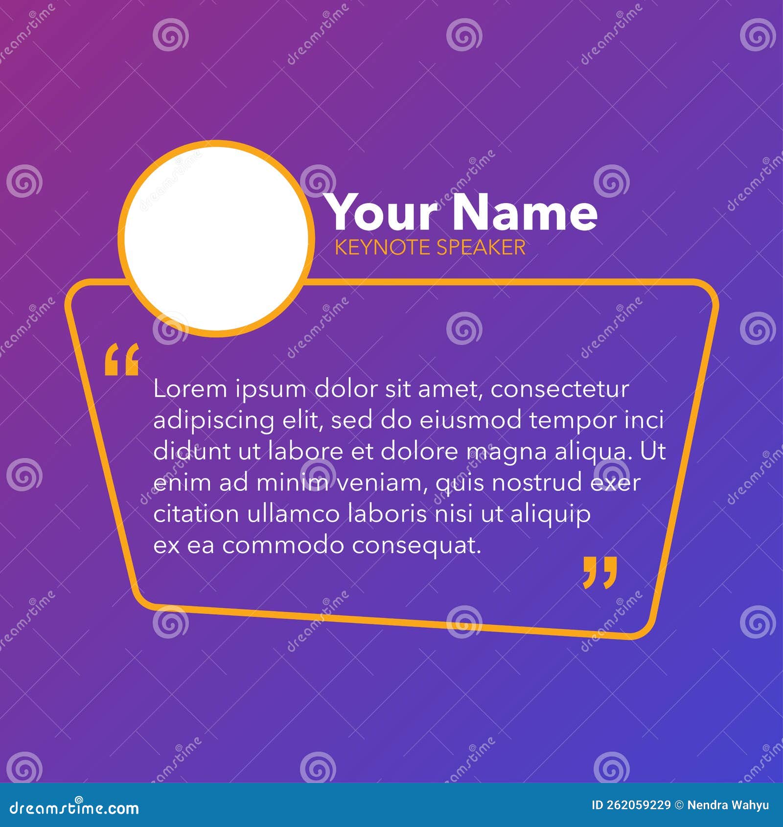 Quote Frame Vector Template Concept Stock Vector - Illustration of ...