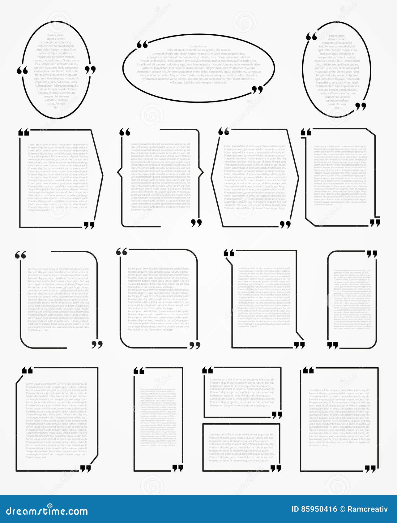 Quote Frames. Blank Template with Print Information. Stock Illustration ...