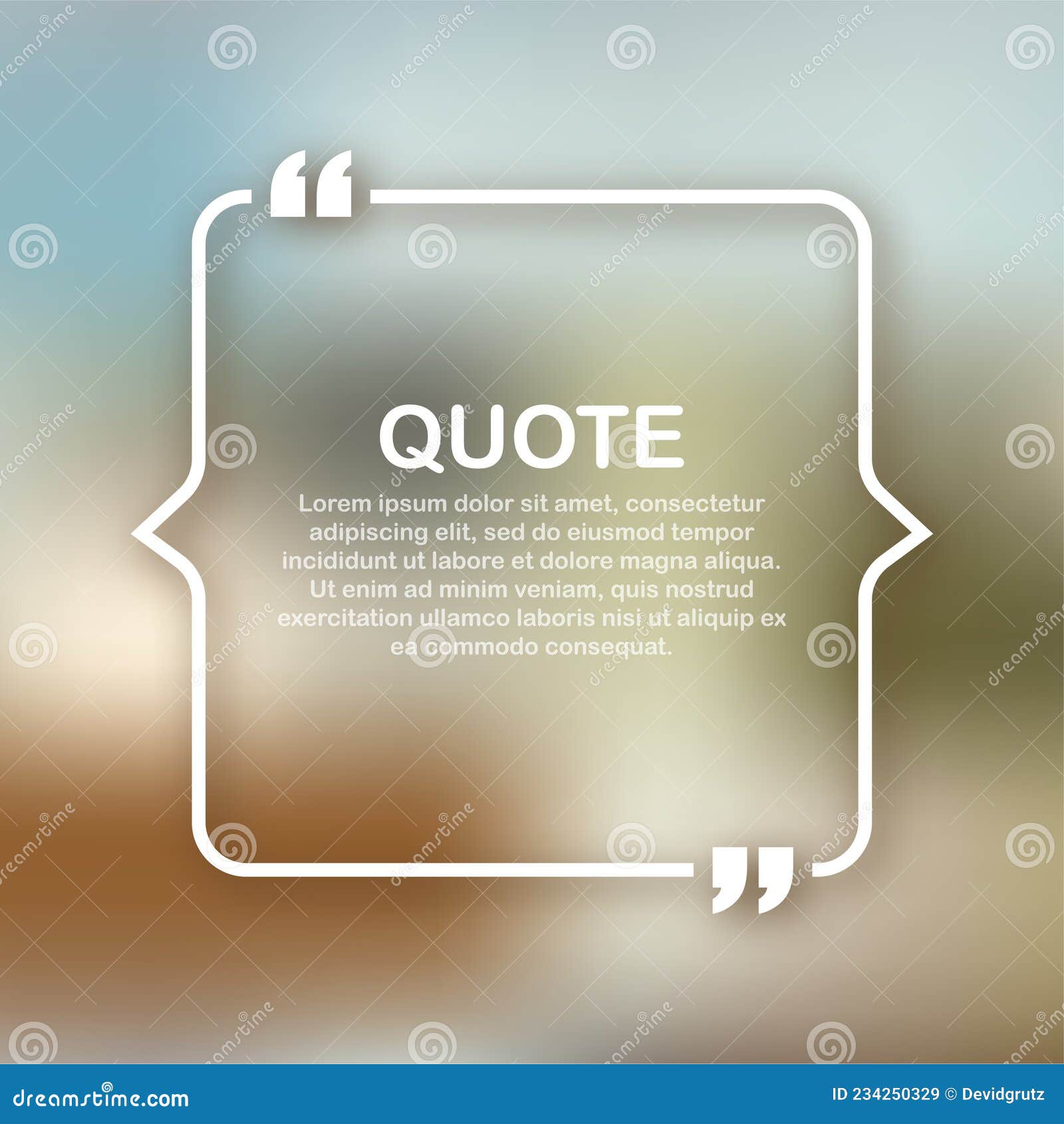 Quote Frames. Blank Template with Print Information Design Quotes ...