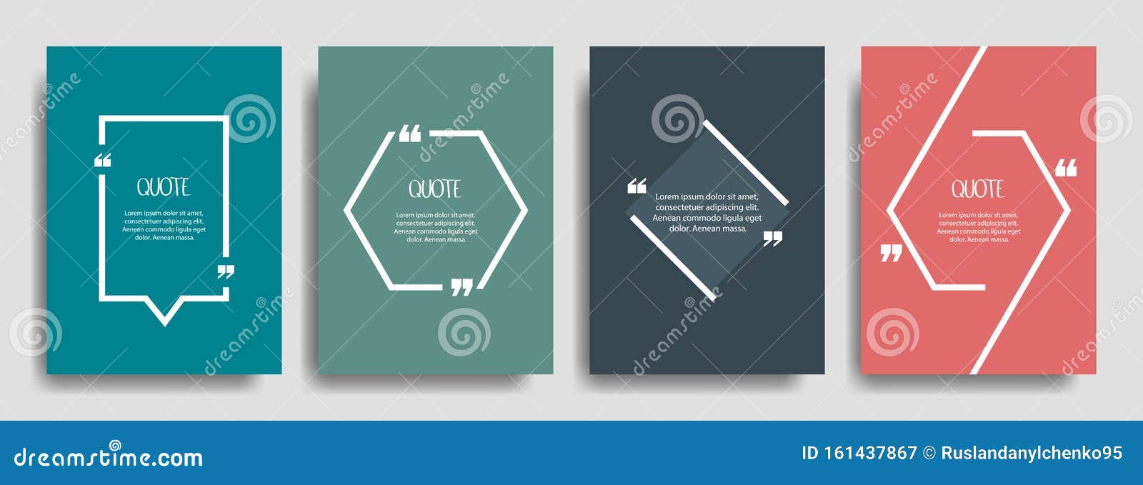 Quote Frames Blank Template Set. Blank Template For Your Text, Speech ...
