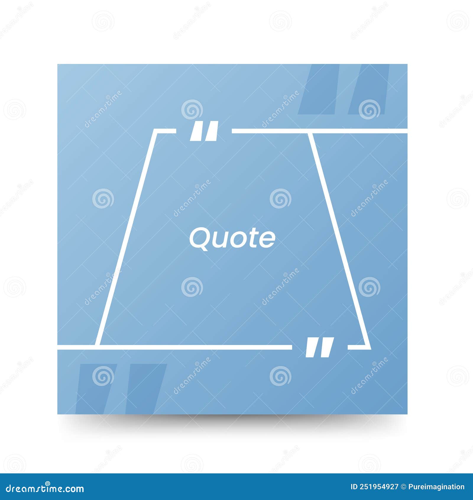 Quote Frames Blank Templates on White Background Stock Vector ...