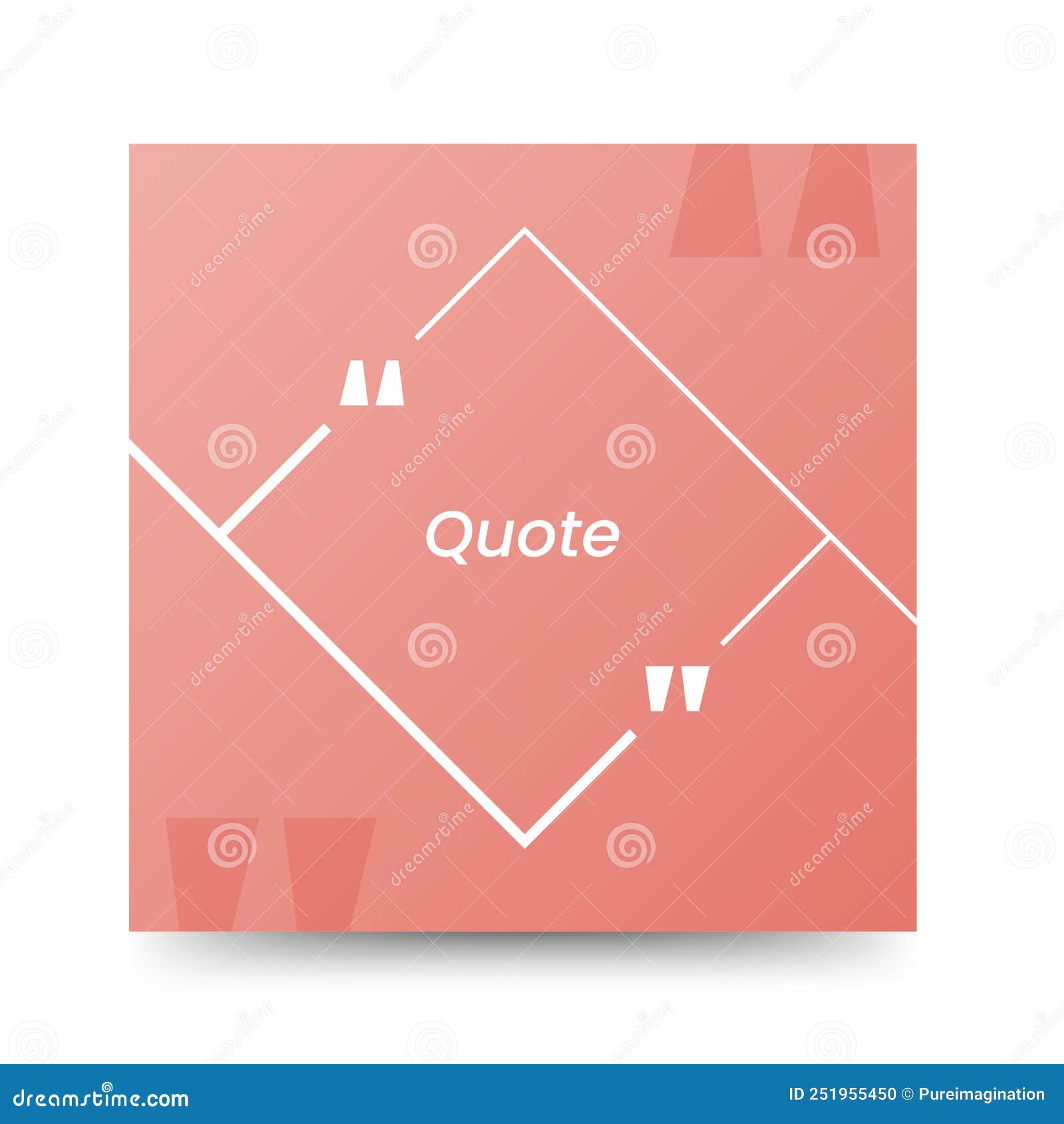 Quote Frames Blank Templates on White Background Stock Vector ...