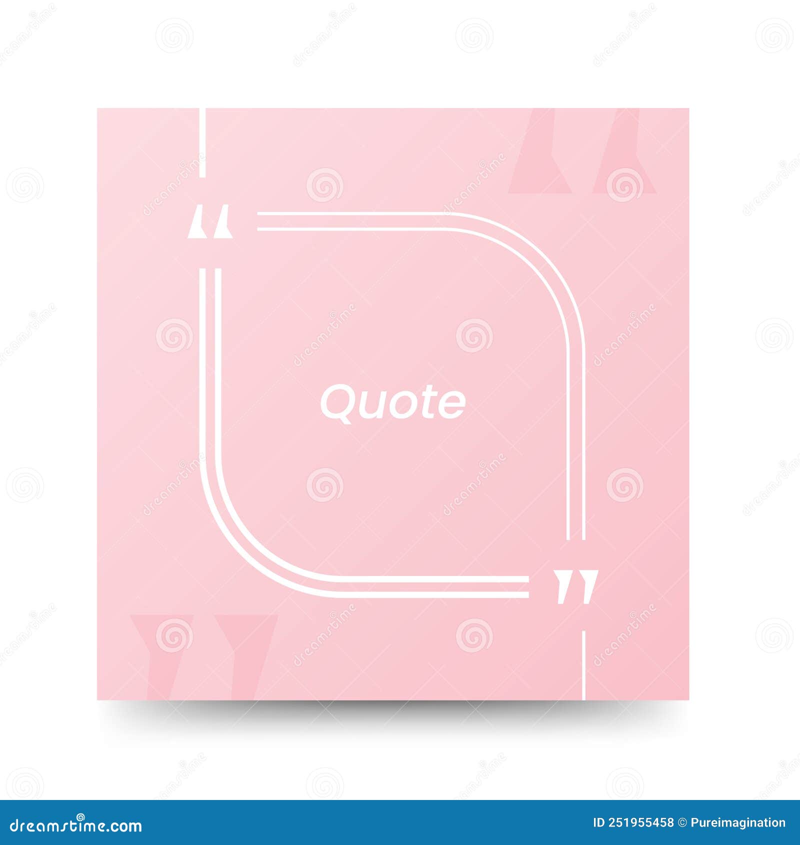 Quote Frames Blank Templates on White Background Stock Vector ...