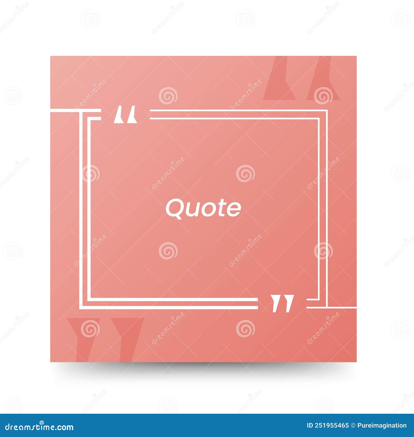 Quote Frames Blank Templates on White Background Stock Vector ...