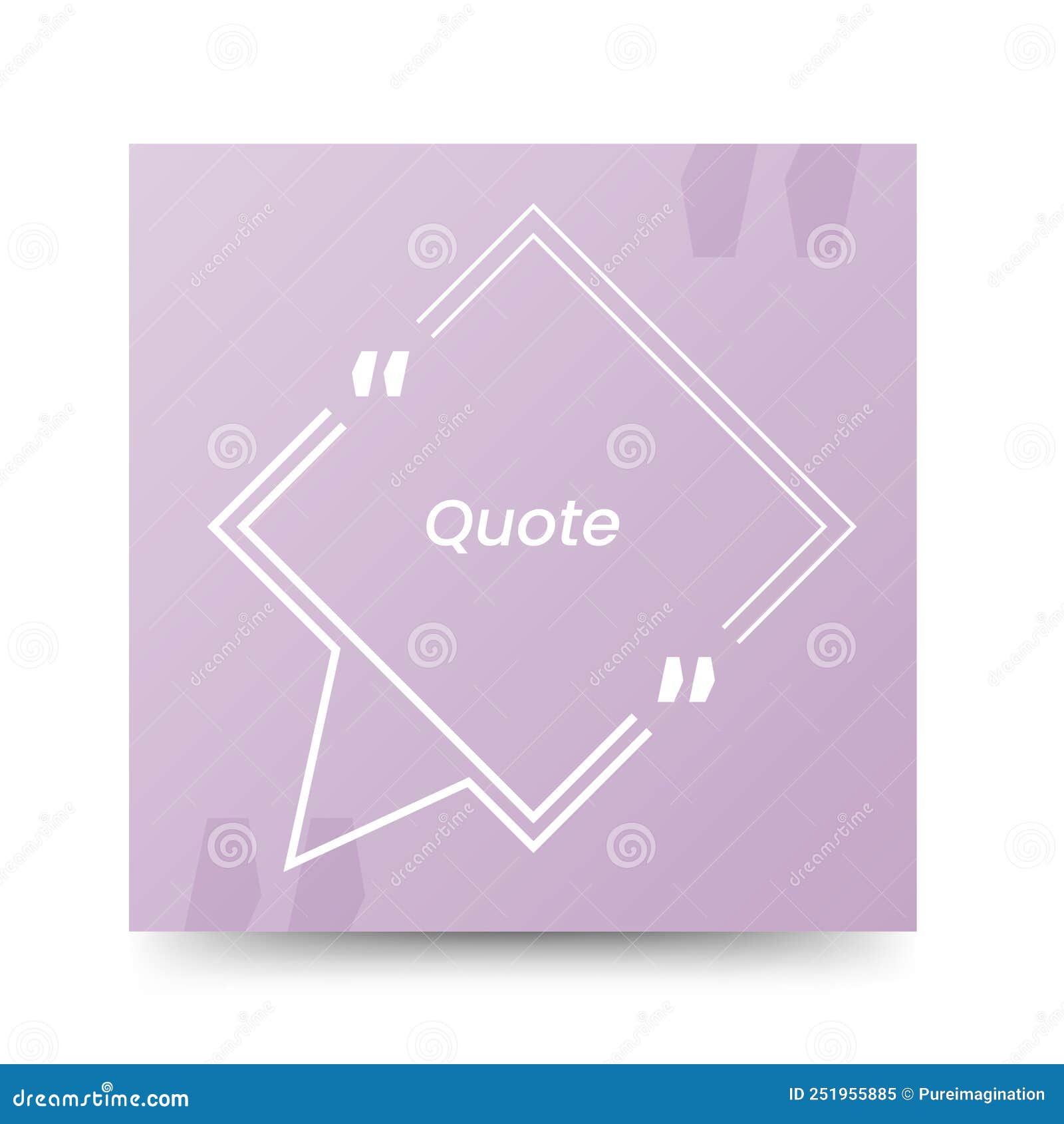 Quote Frames Blank Templates on White Background Stock Vector ...
